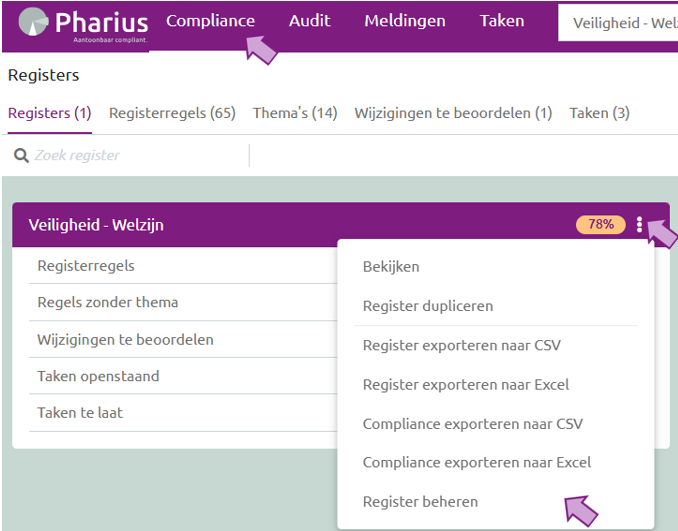 Eigen velden toevoegen aan registerregels – Pharius. Online guide!